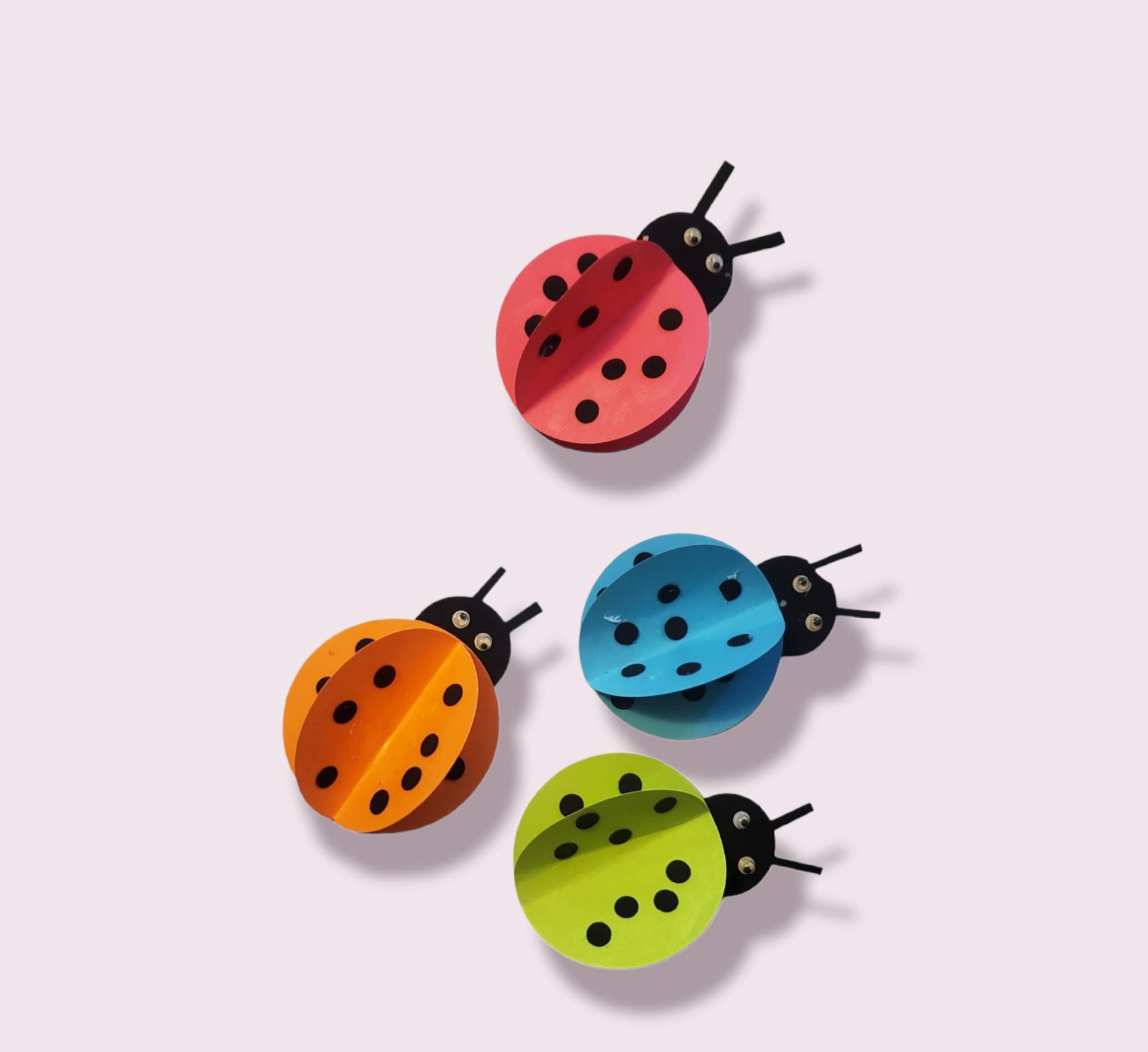 Springtime Fun With Ladybug Craft Kit for Kids Set of 3,paper Craft Art ...