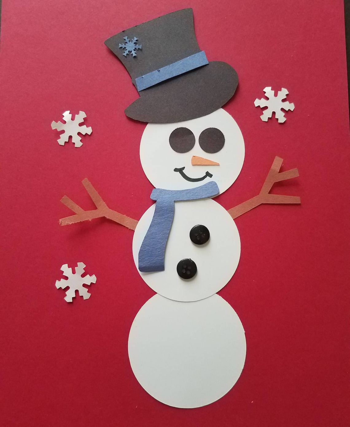 Winter Snowman Paper Craft Kit for Kids, Classroom Craft, Scrapbook ...