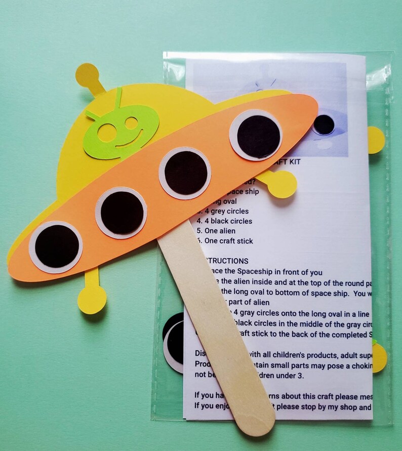 Alien Spaceship Paper Craft for Kids Outer Space Vehicle - Etsy