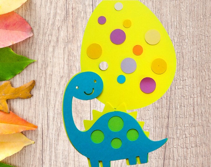 Dinosaur and Dino Egg Paper Craft Kit for Kids, Preschool Craft ...
