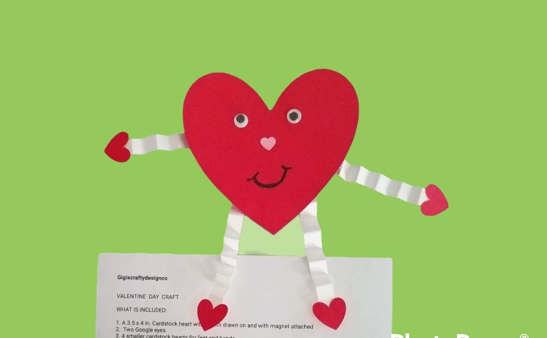 Valentine Heart Craft for Kids Preschool Craft Paper Craft - Etsy