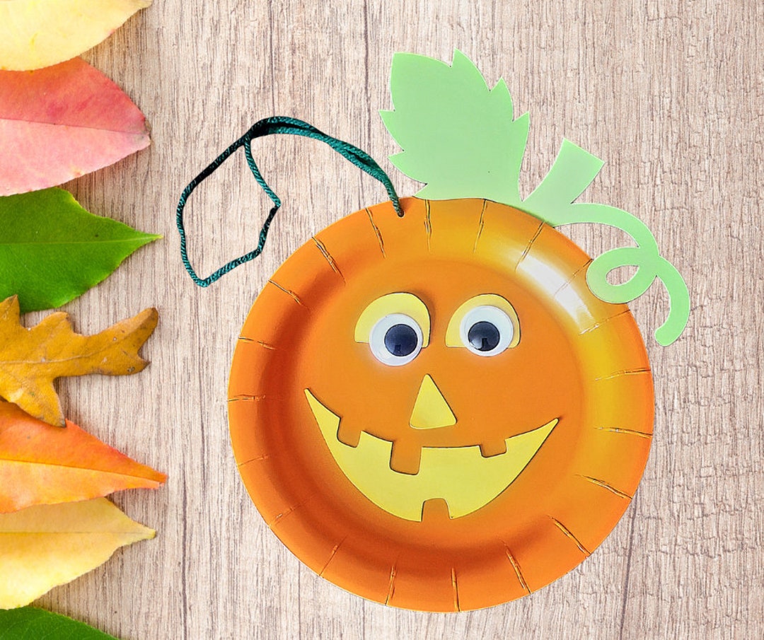Pumpkin Paper Plate Craft Kit for Kids - Etsy