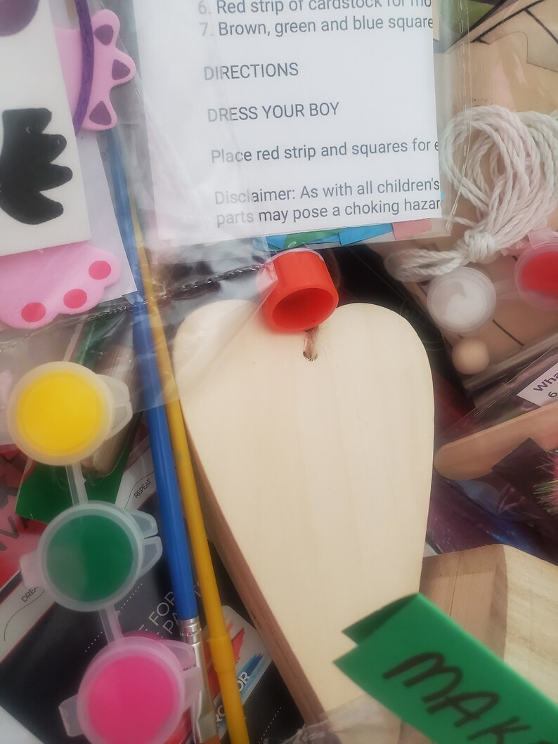 Kids Craft Box Kit With Personalized Apron Complete Craft Kit - Etsy