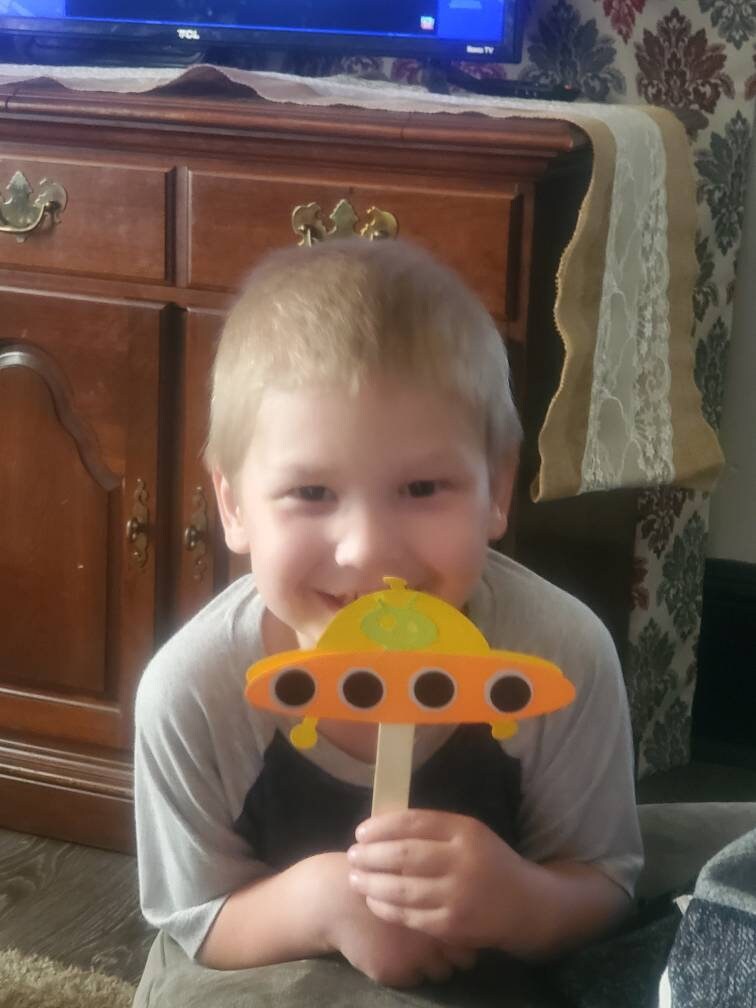 Alien Spaceship Paper Craft for Kids, Outer Space Vehicle, UFO ...