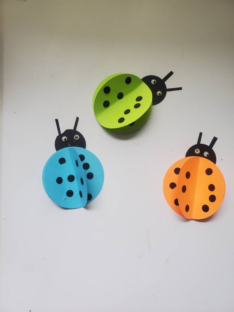 Springtime Fun With Ladybug Craft Kit for Kids Set of 3,paper Craft Art ...