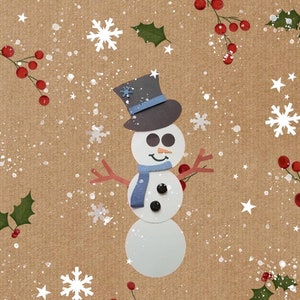 Winter Snowman Paper Craft Kit for Kids, Classroom Craft, Scrapbook ...