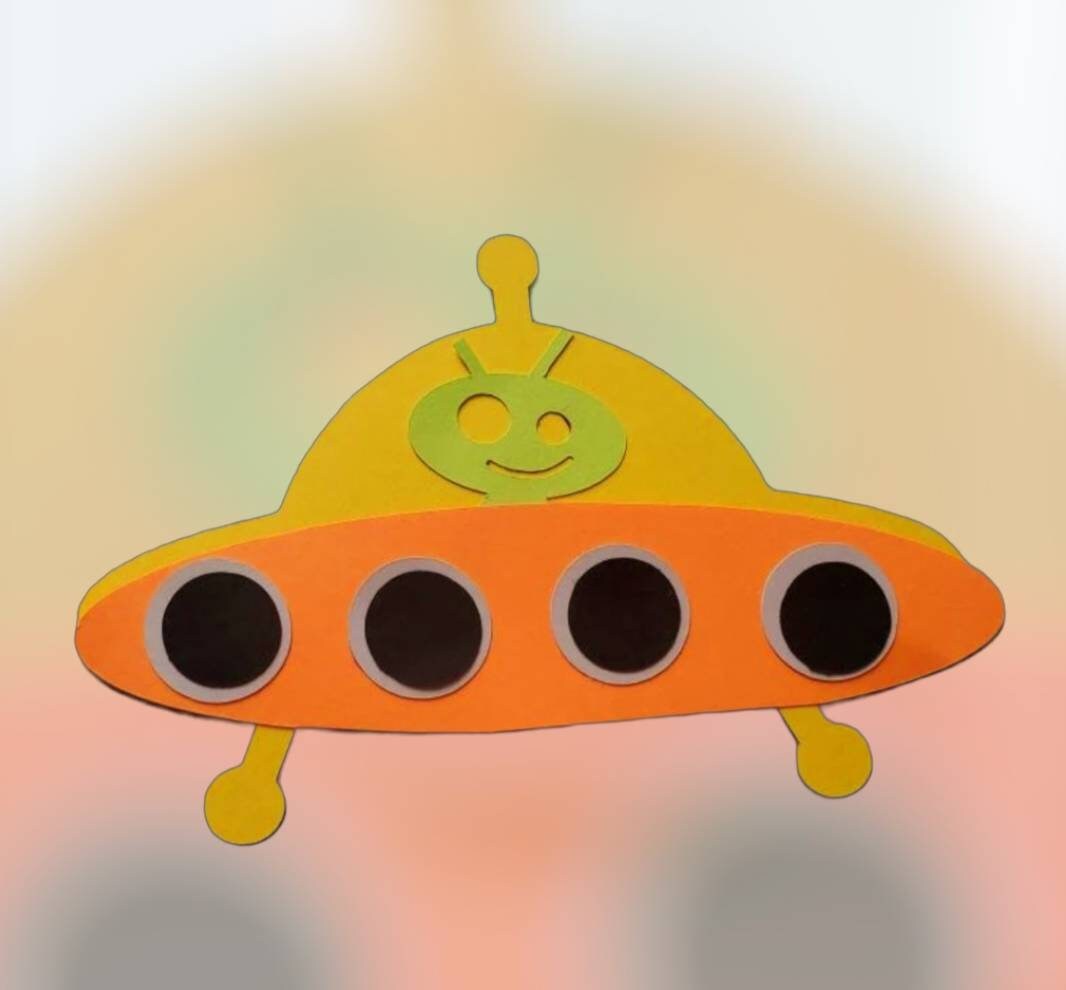 Alien Spaceship Paper Craft for Kids, Outer Space Vehicle, UFO ...