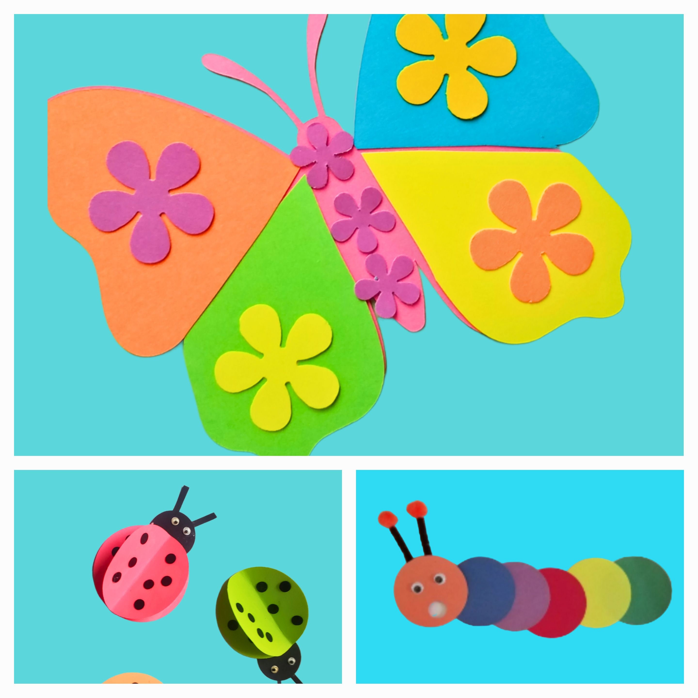 Bug Papercrafts, Ladybug, Caterpillar, Butterfly, Paper Crafts for Kids ...