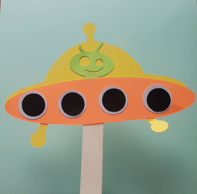 Alien Spaceship Paper Craft for Kids, Outer Space Vehicle, UFO ...