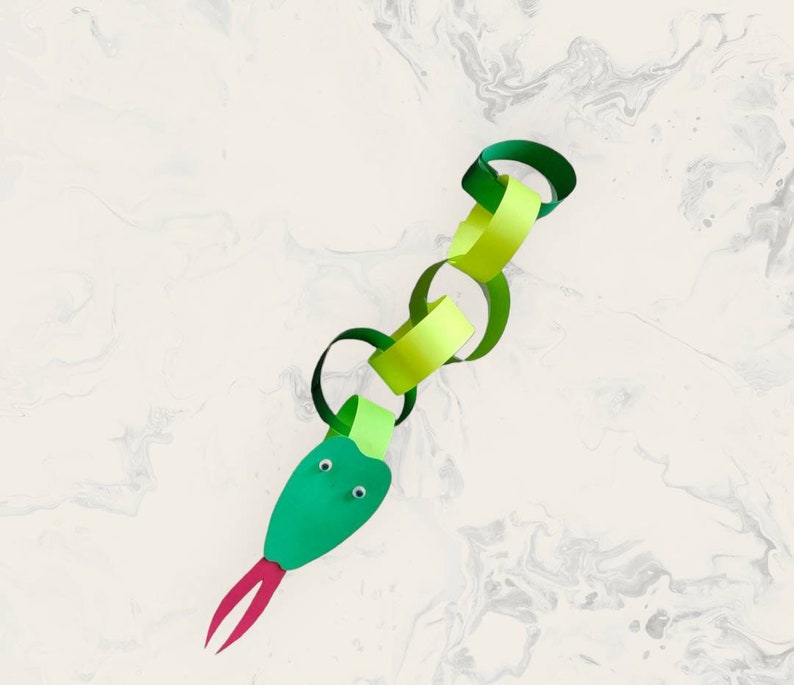 Paper Chain Snake Craft for Kids, - Etsy