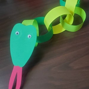 Paper Chain Snake Craft for Kids, - Etsy