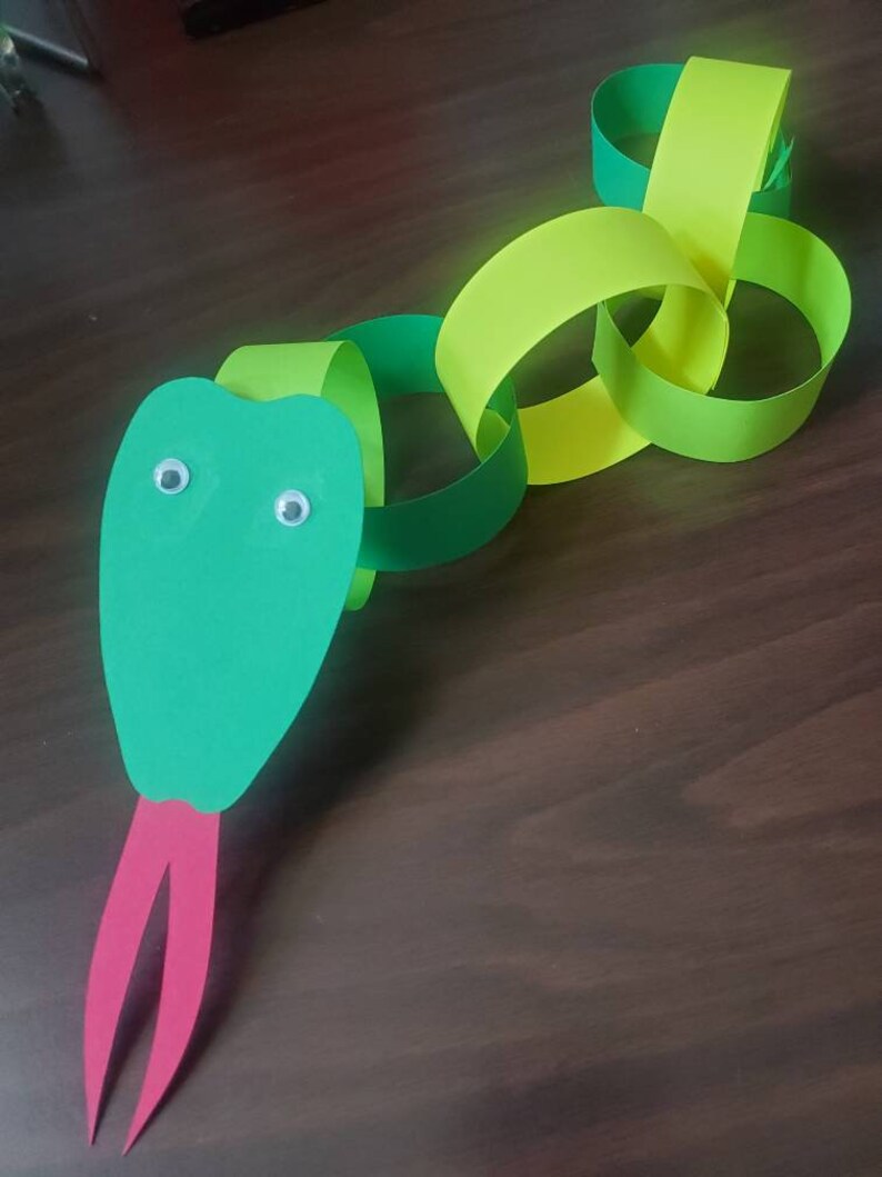 Paper Chain Snake Craft for Kids, - Etsy