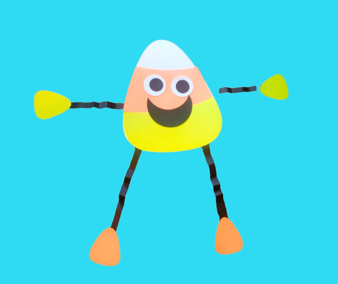 Candy Corn Man Paper Craft Kit With Magnet Halloween Craft - Etsy