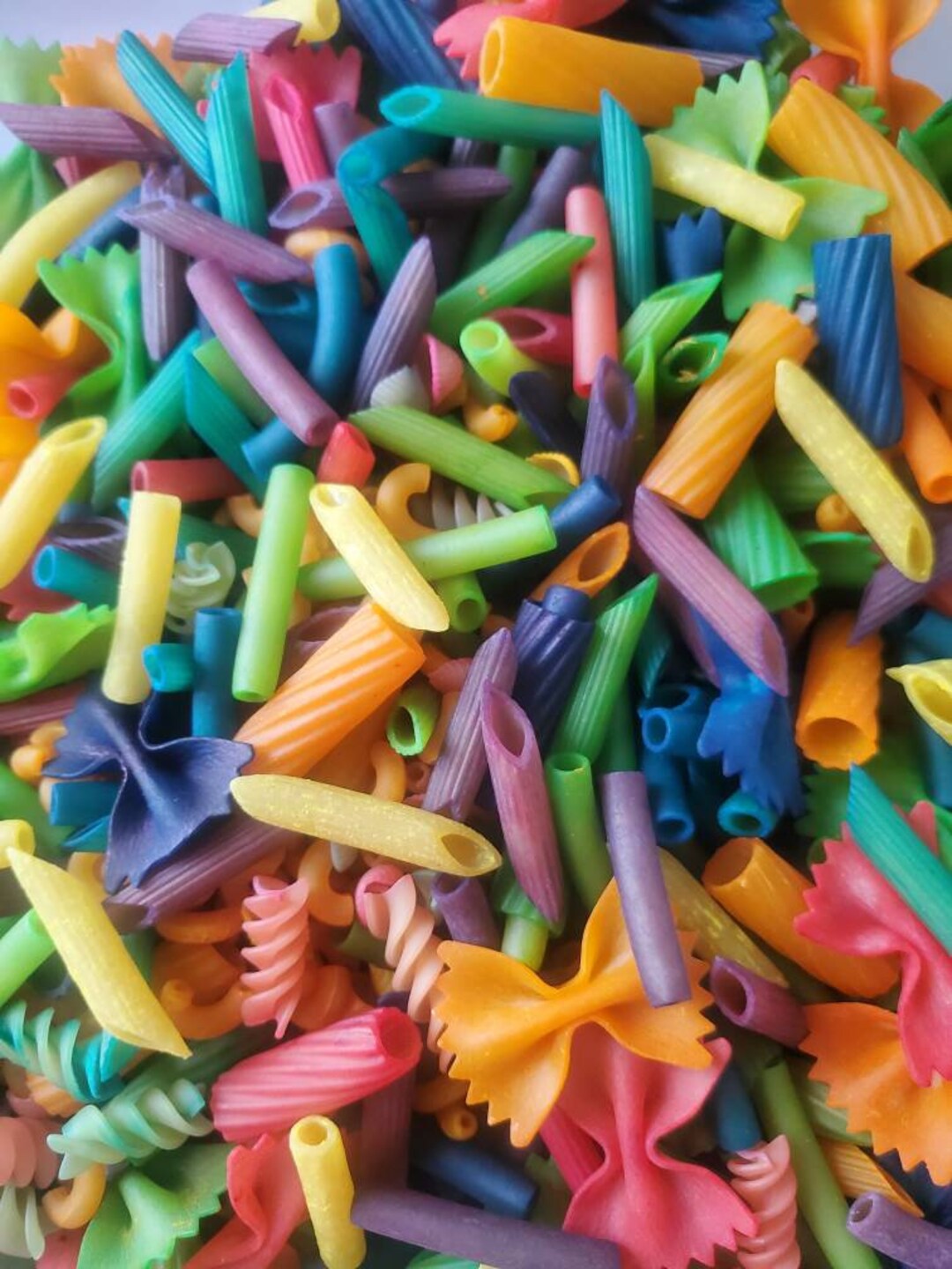 Dyed Pasta for Sensory Play, Macaroni Art, Rainbow Pasta. Colored Pasta ...