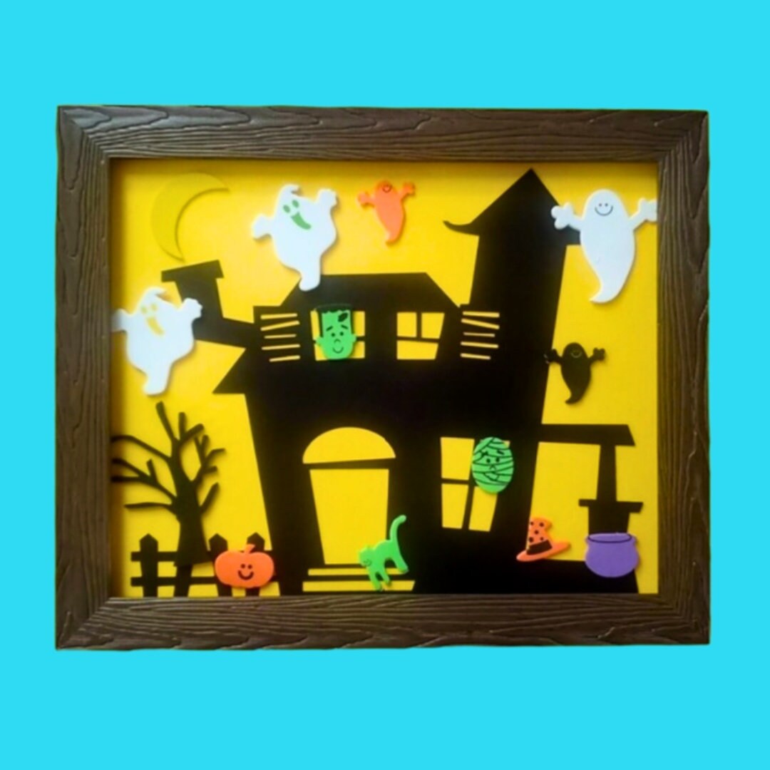 Haunted House Paper Craft Kit Halloween Craft Fall Craft - Etsy