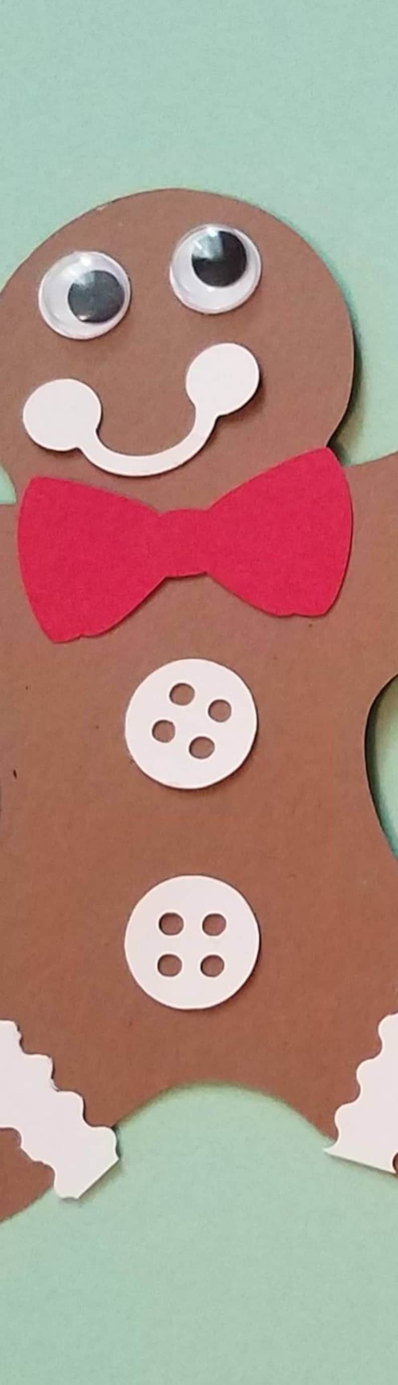 DIY Gingerbread Man Paper Craft With Magnet Party Favor | Etsy
