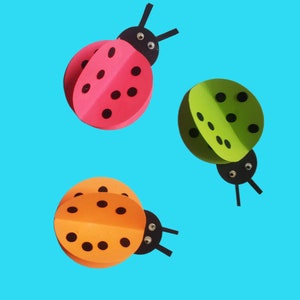 Springtime Fun With Ladybug Craft Kit for Kids Set of 3,paper Craft Art ...