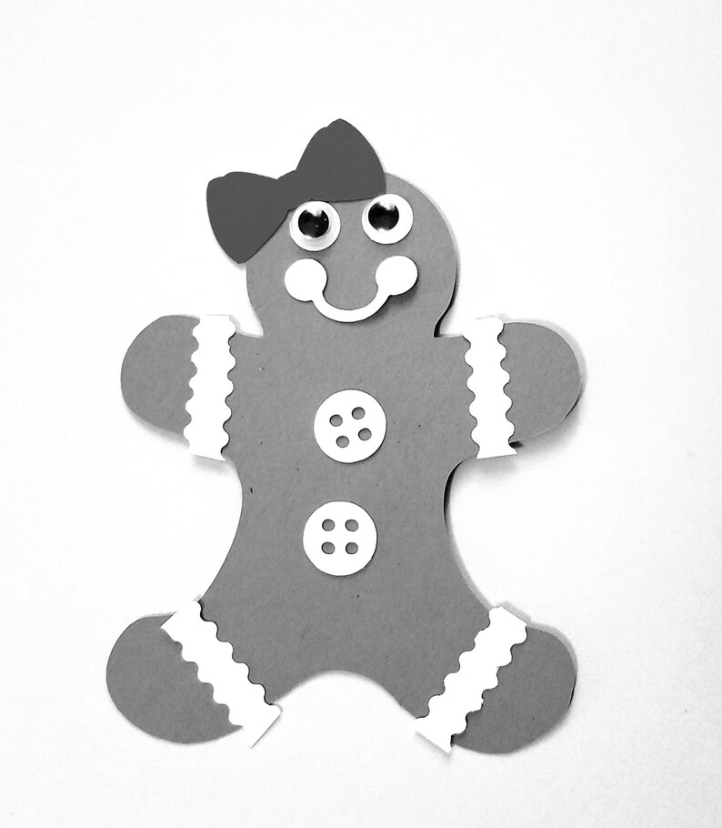 DIY Gingerbread Man Paper Craft With Magnet Paper Craft Kits - Etsy