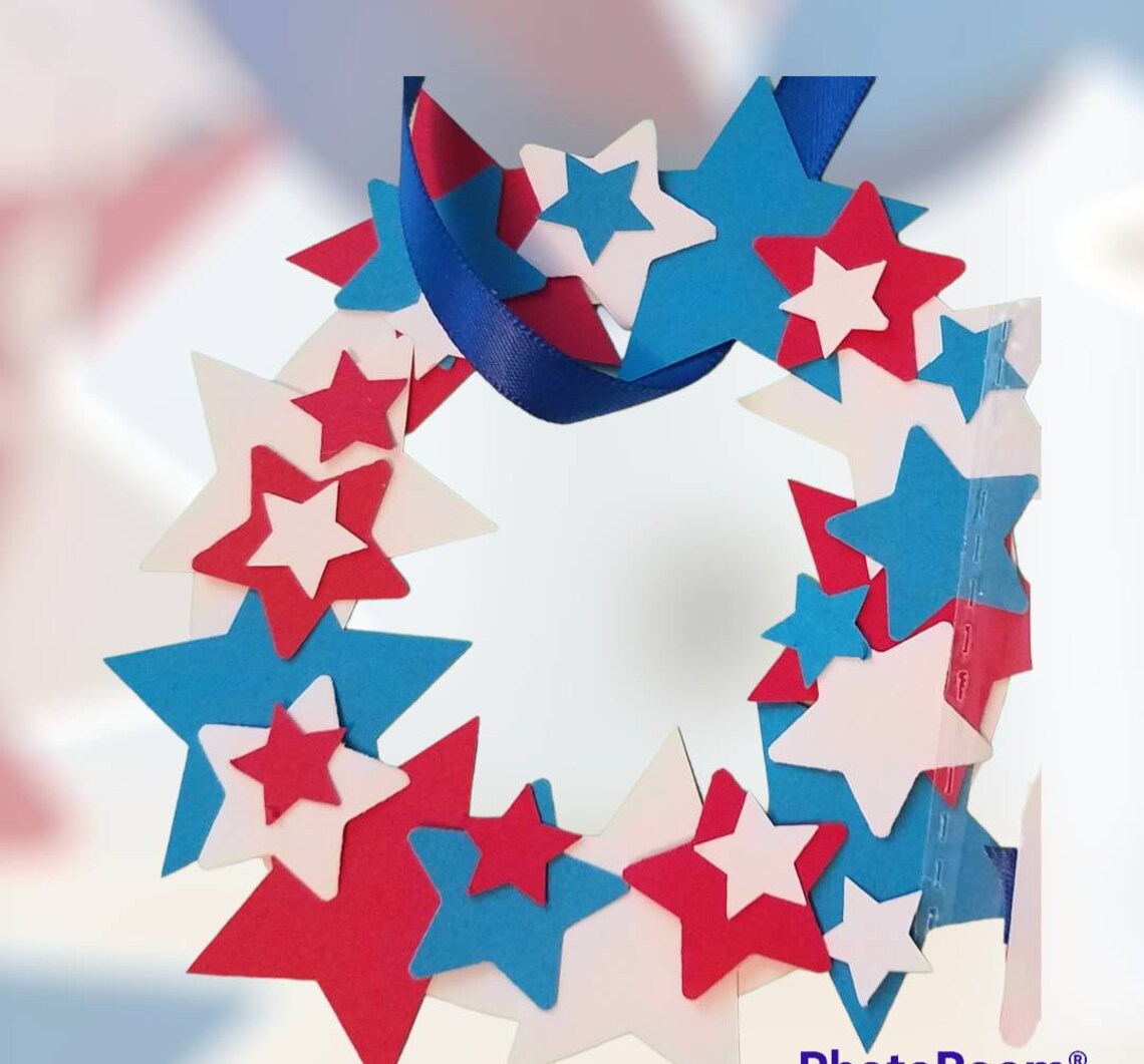 Mini Star Wreath Paper Craft Kit for Kids 4th of July Flag - Etsy
