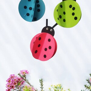 Springtime Fun With Ladybug Craft Kit for Kids Set of 3,paper Craft Art ...