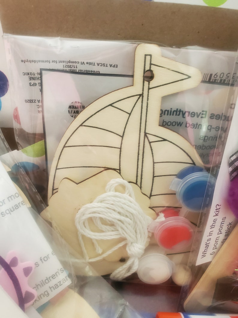 Kids Craft Box Kit With Personalized Apron Complete Craft Kit - Etsy