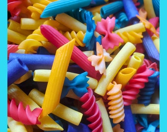 Dyed Pasta for Sensory Play, Macaroni Art, Rainbow Pasta. Colored Pasta ...