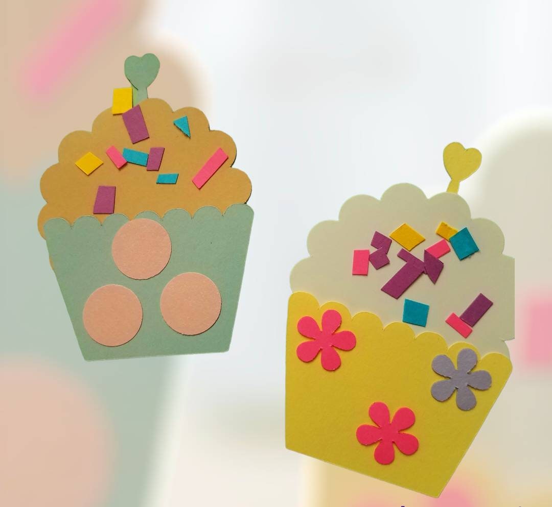 DIY Cupcakes With Sprinkles Paper Craft Kit for Kids Perfect - Etsy