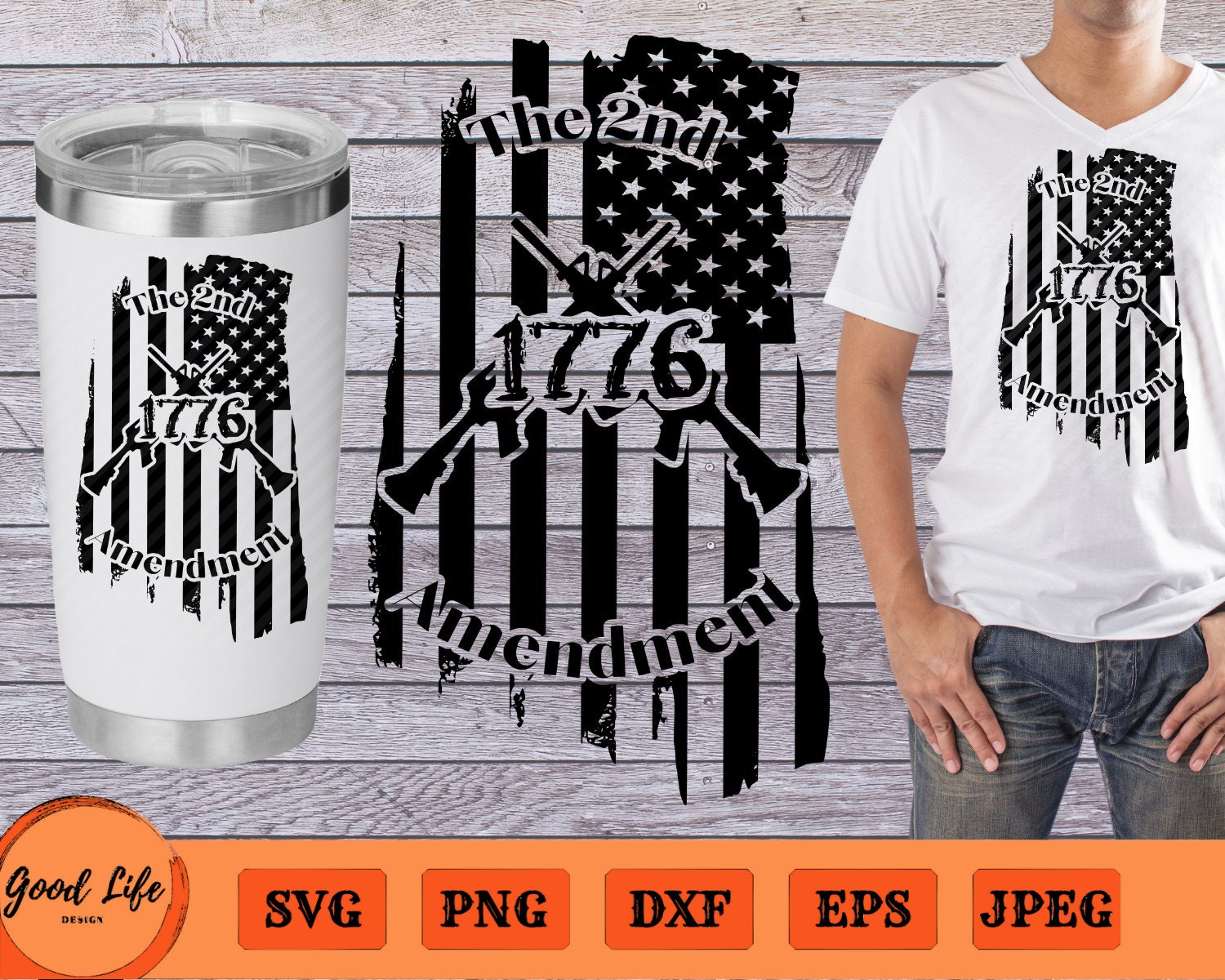 2ª Enmienda SVG Segunda Enmienda 1776 svg bandera en - Etsy México