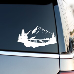 Jumping Buck, Deer and Mountain Wildlife Scene SVG, Deer Hunting SVG ...