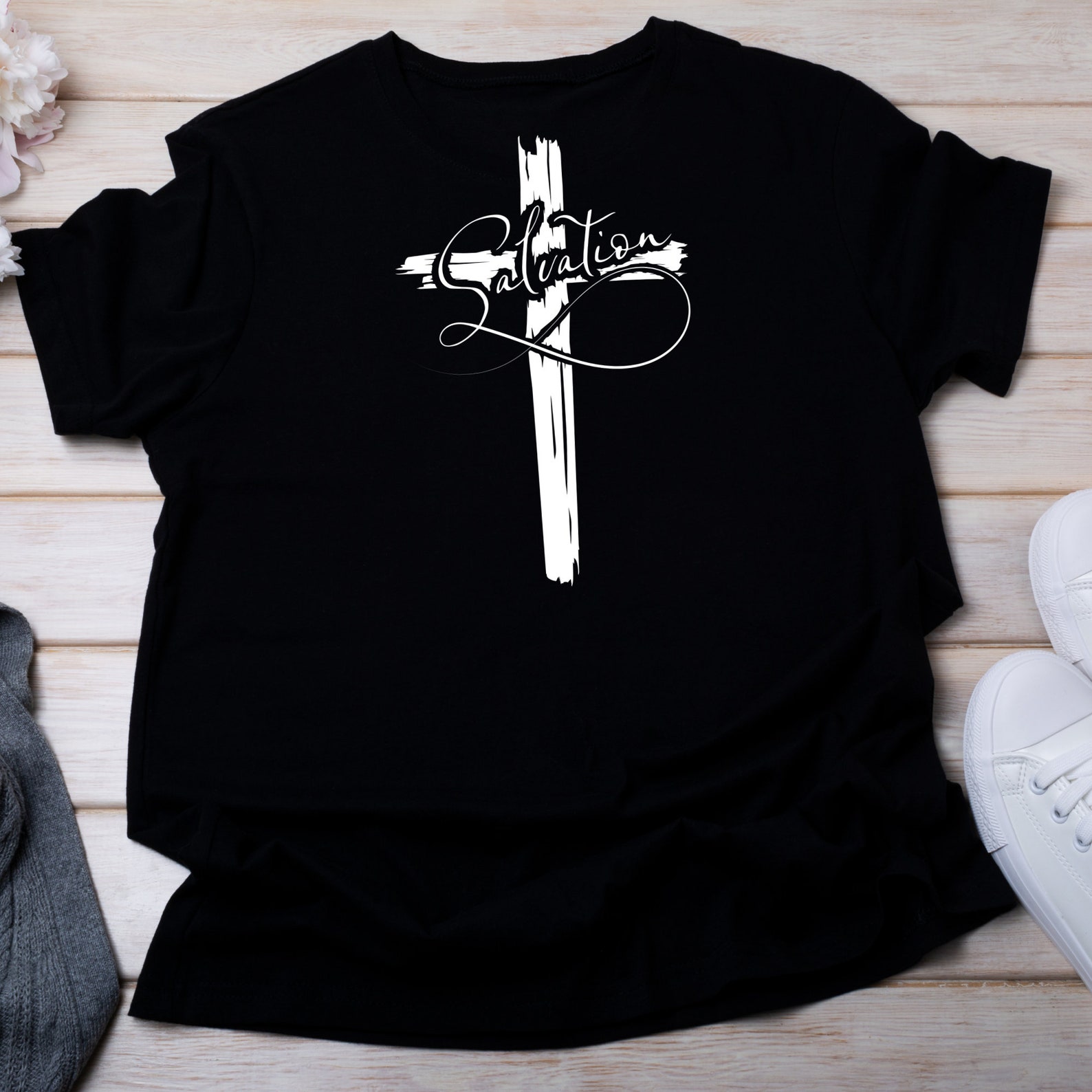 Salvation Cross SVG Grunge Cross W Salvation Text Distressed - Etsy