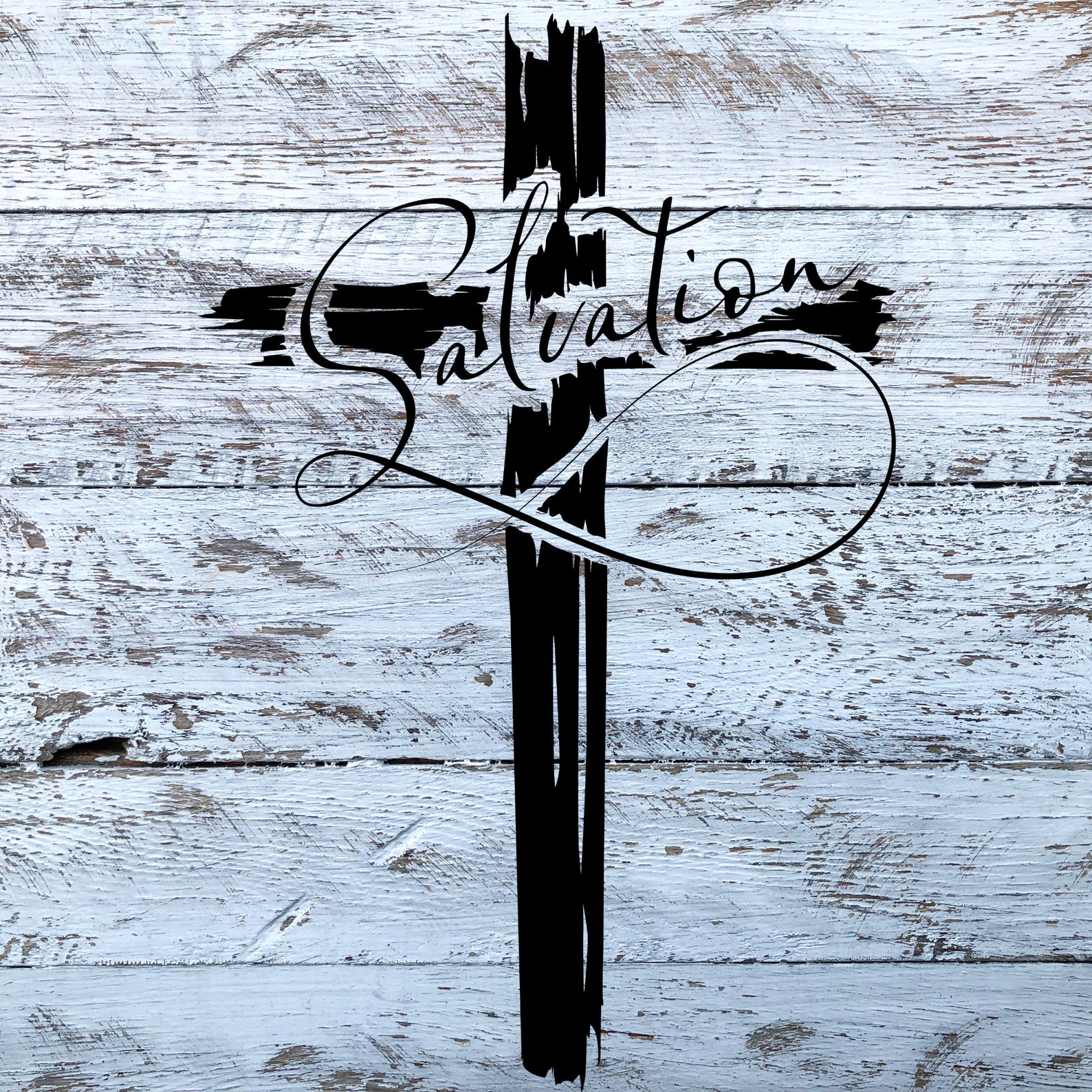 Salvation Cross SVG, Grunge Cross W Salvation Text Distressed Cross ...