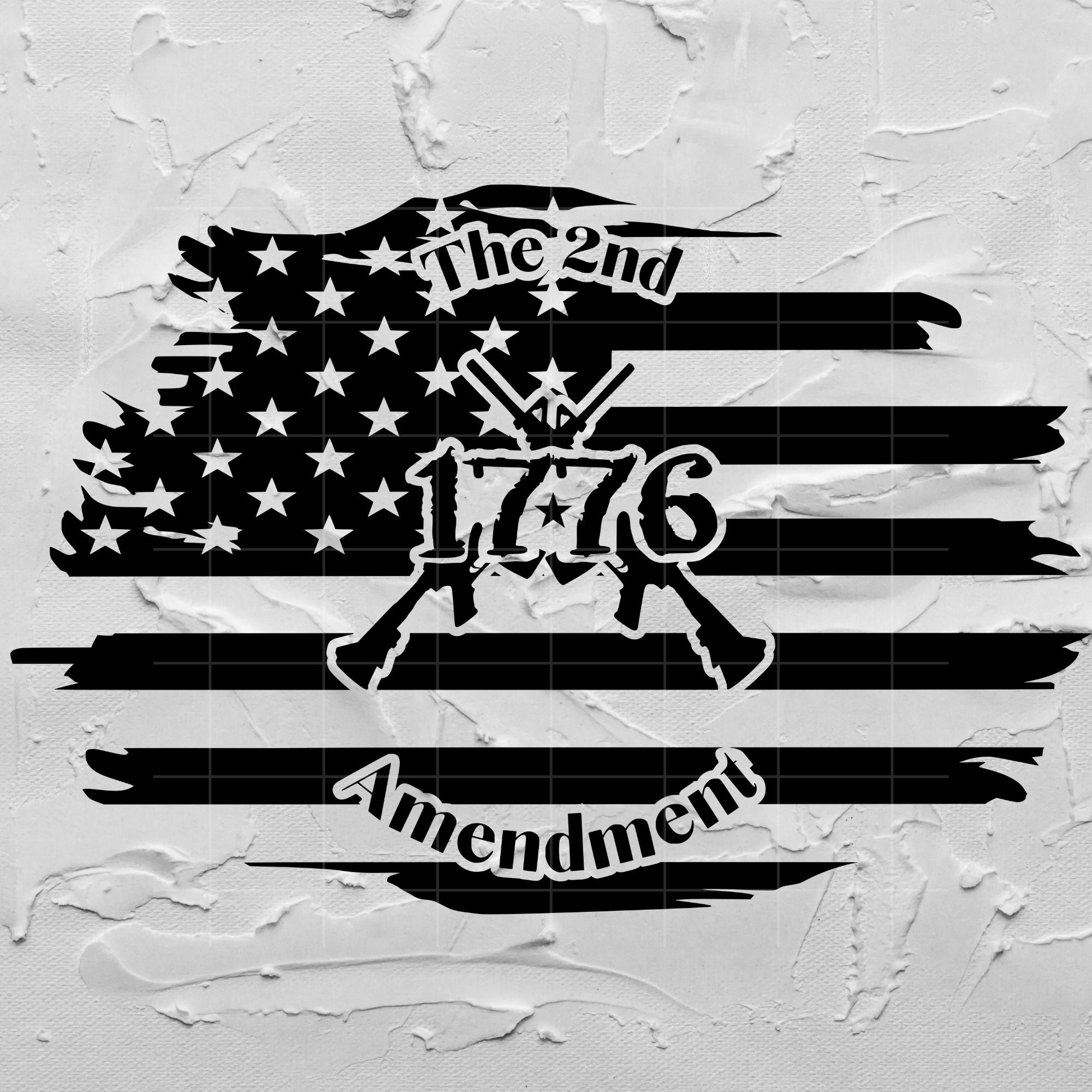 2nd Amendment SVG, Gun Rights, 1776, Distressed American Flag, Second ...