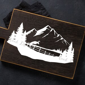 Jumping Buck 2, Deer and Mountain Wildlife Scene SVG, Deer Hunting SVG ...