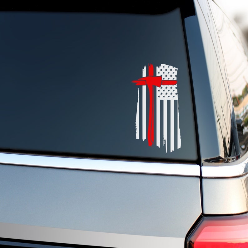 Thin Red Line SVG Firefighter SVG Firemans Axe and Cross - Etsy
