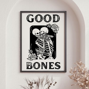 Good Bones Halloween SVG, Skeletons Hugging SVG, Skeleton Graphic ...