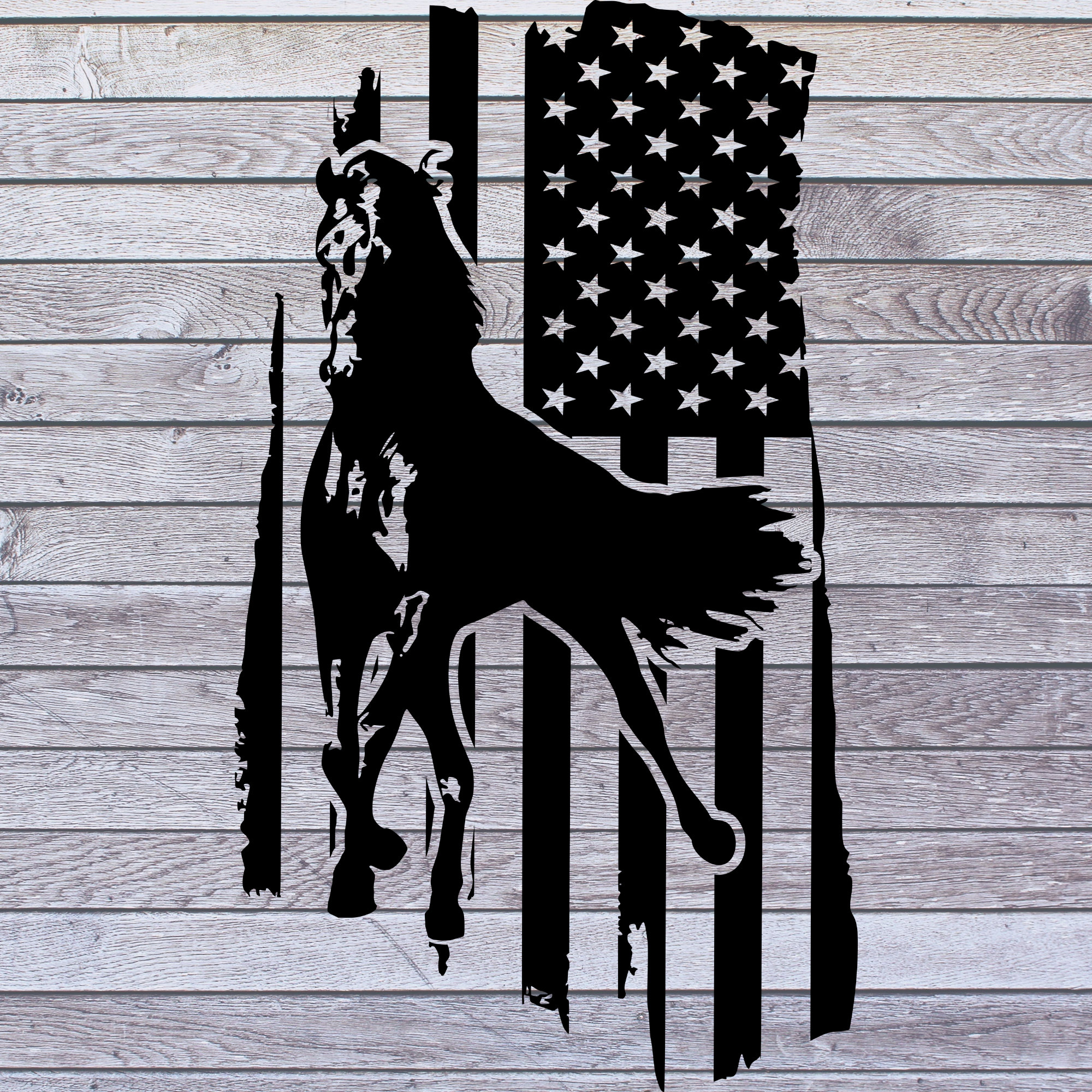 Horse and Distressed Flag SVG Running Horse SVG Grunge - Etsy