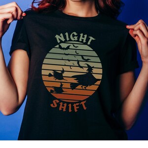 Witches Night Shift SVG, Witch PNG, Halloween SVG, Flying Witches and ...