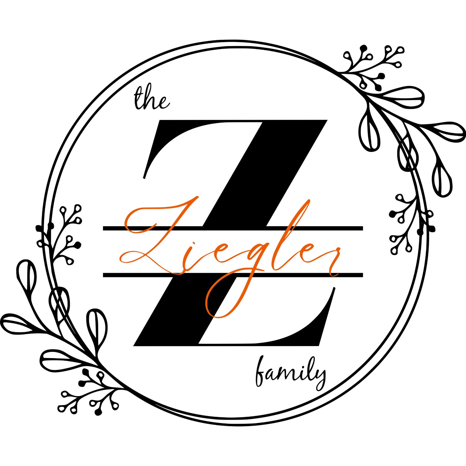 Alphabet Name Frame, Family SVG, Split Monogram SVG, Split Family Name ...