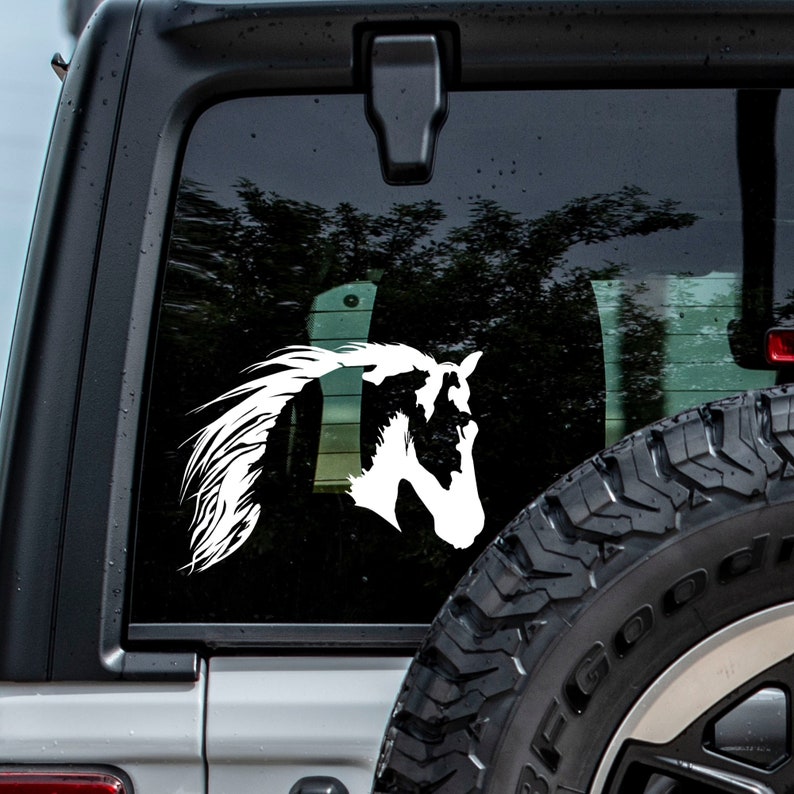 Horse Head Silhouette SVG Majestic Horse and Mane Profile - Etsy