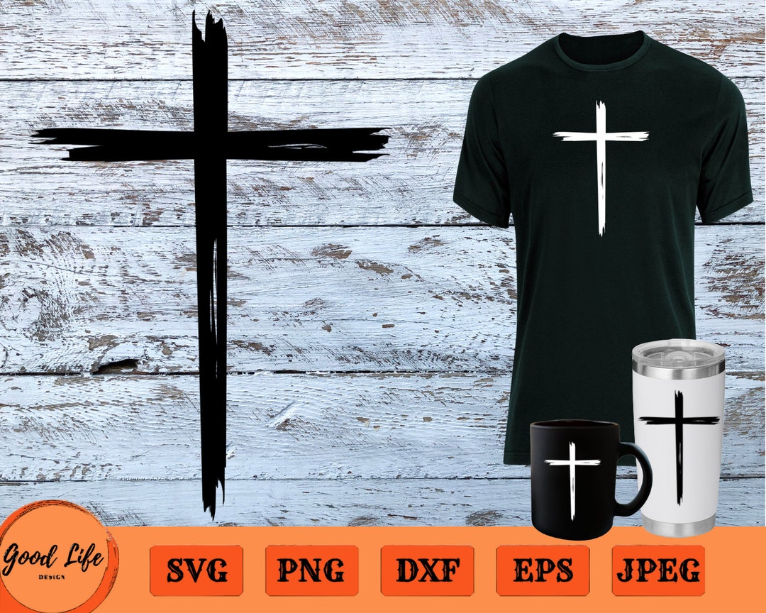 Tattered Cross SVG, Distressed Cross, Grunge Cross, Christian Clip Art ...