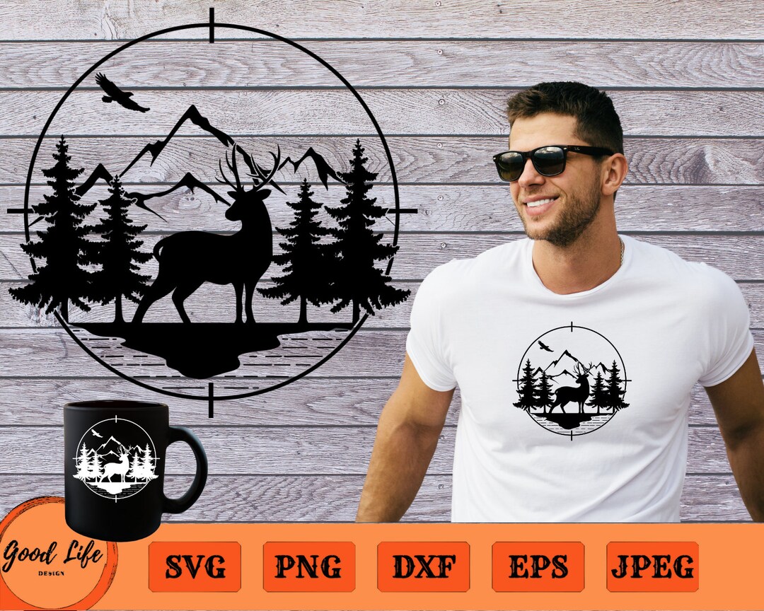 Deer Cross Hairs, Deer SVG, Hunting SVG, Outdoors Hunting Svg, Buck ...