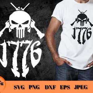 2nd Amendment 1776 With Punisher Skull SVG, Second Amendment PNG, 1776 ...
