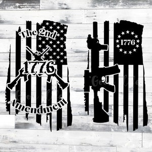 Second Amendment SVG Bundle, 2nd Amendment US Flag, 1776 Gun Rights Digital Download for Cricut ...