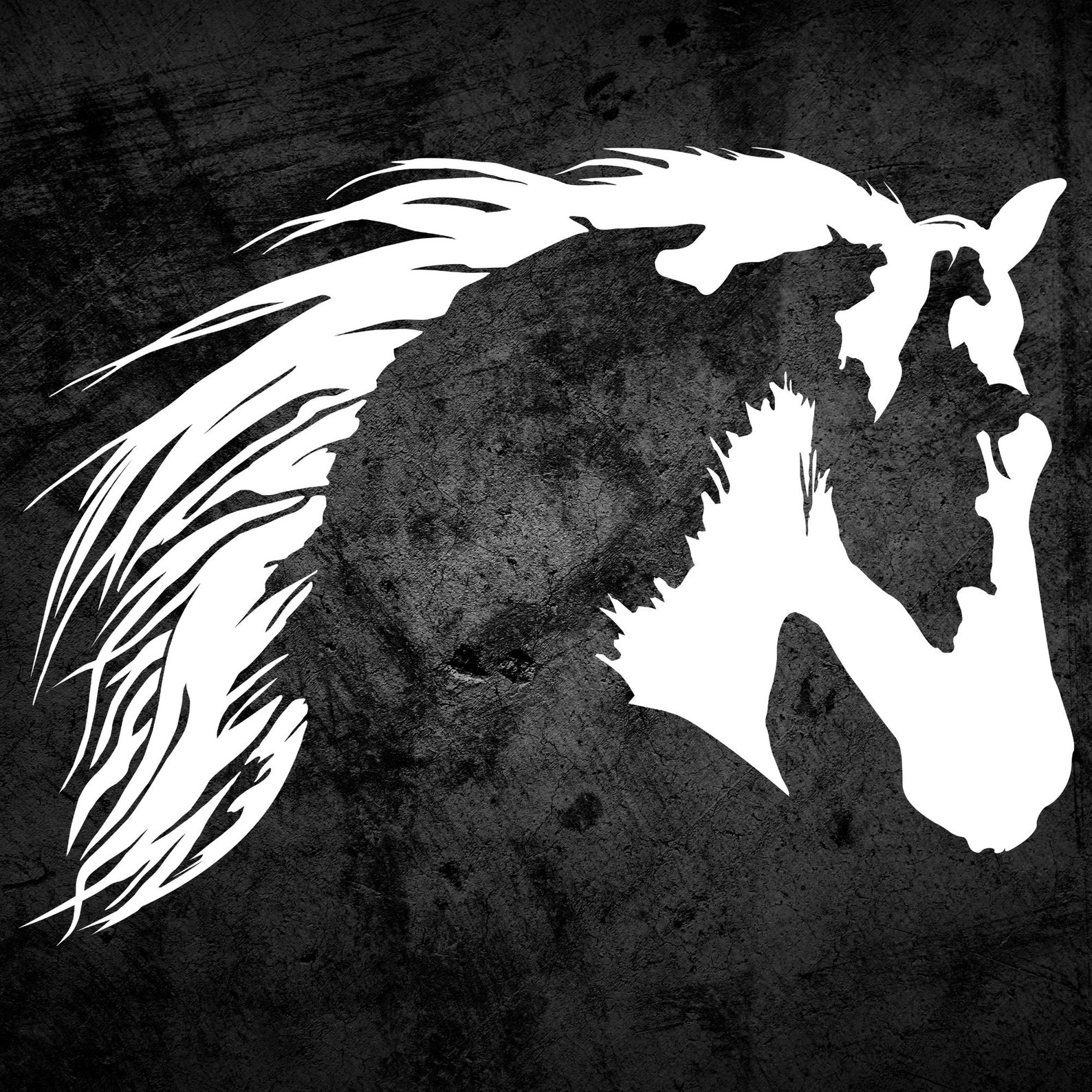 Horse Head Silhouette SVG Majestic Horse and Mane Profile Graphic ...
