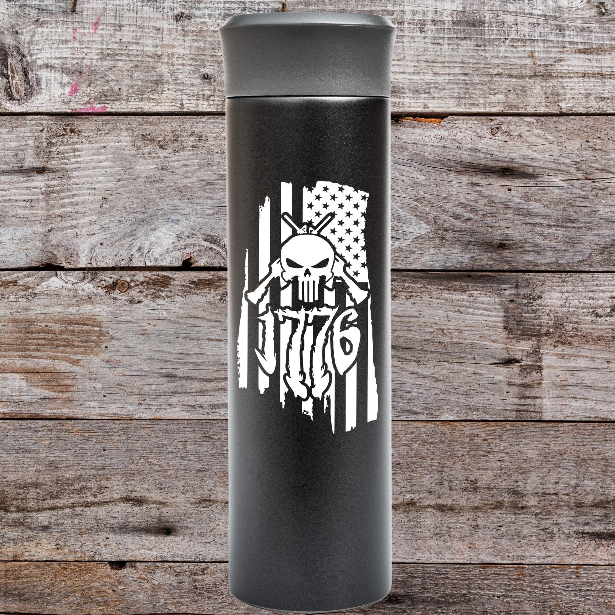 1776 SVG With Punisher Skull and Distress American Flag - Etsy