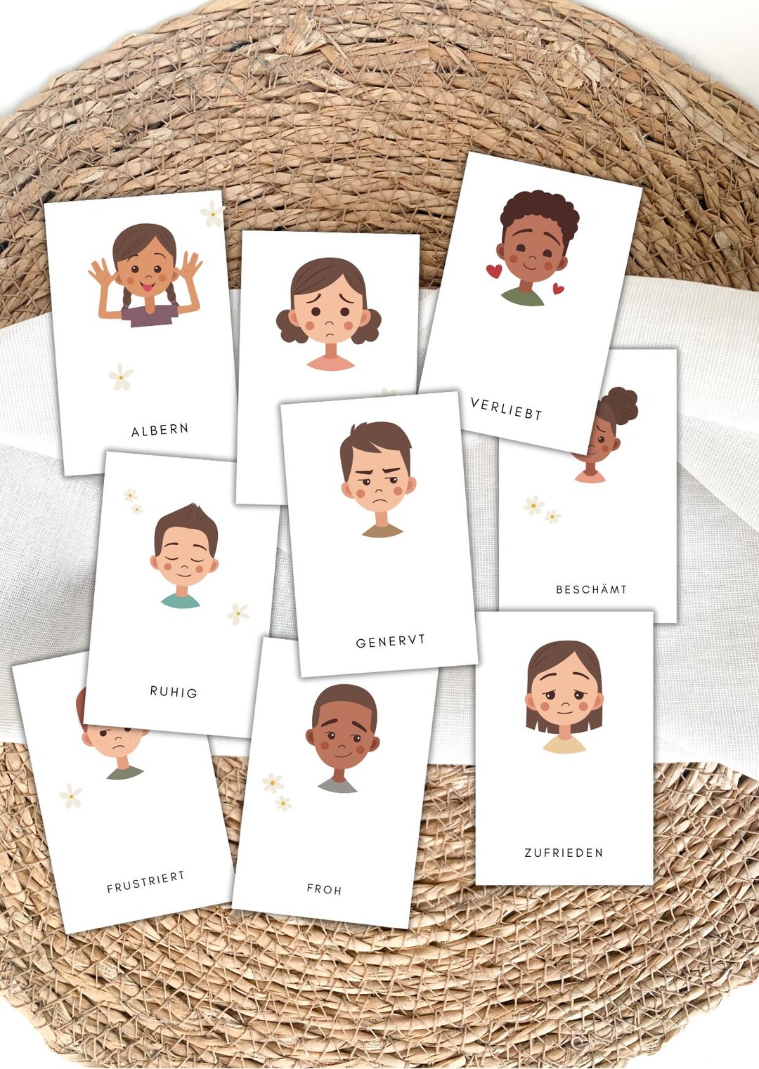 12 Emotion Cards for Children Understanding and Naming Emotions ...
