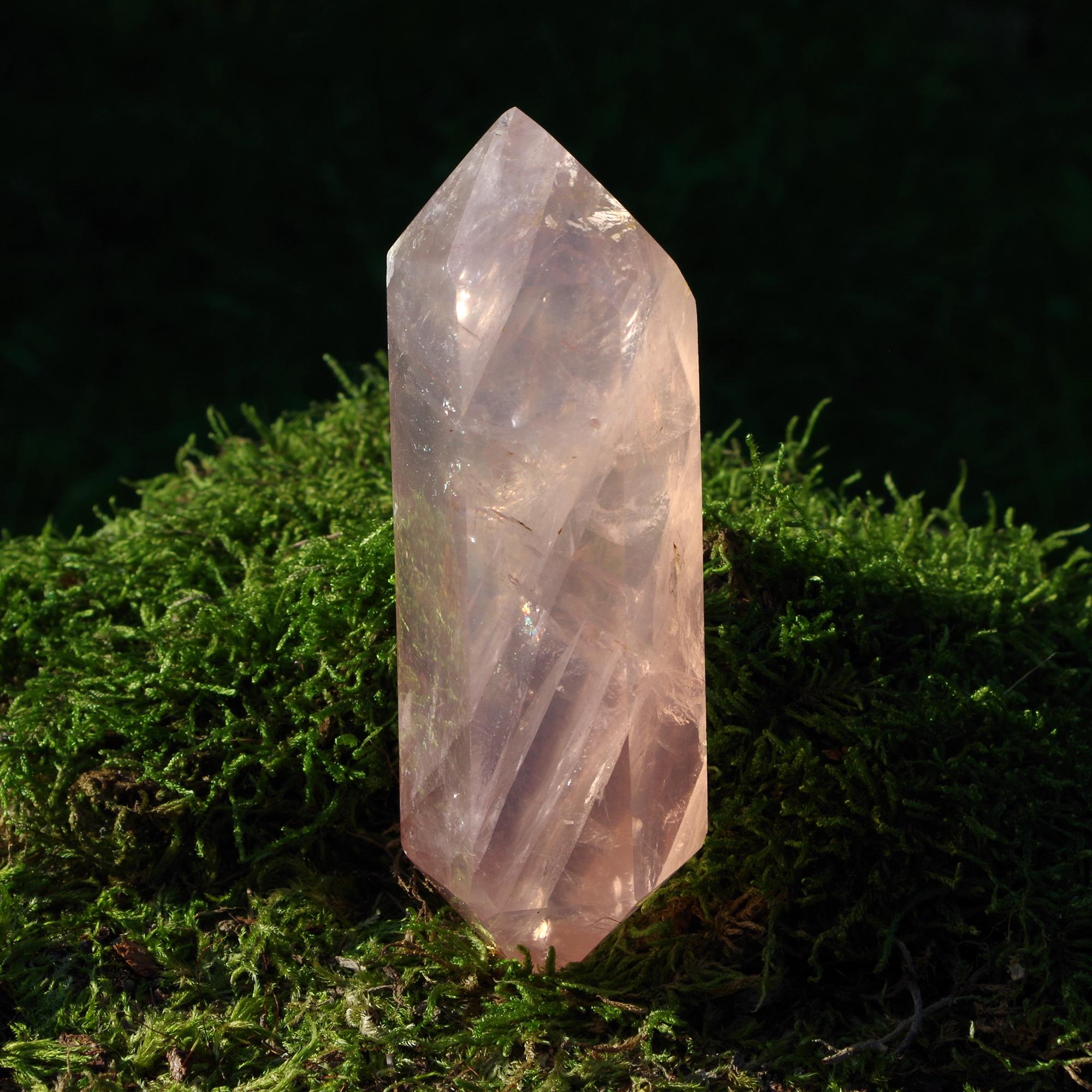 High Grade Pink Rose Quartz Polished Crystal, Double Terminated ...