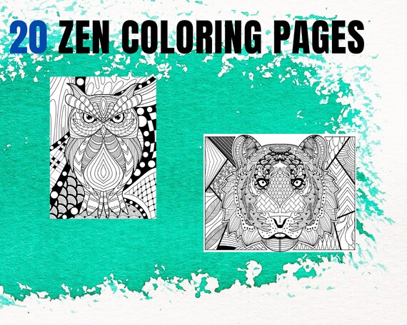 20 Zen Coloring Printable Pages Instant Digital Download - Etsy