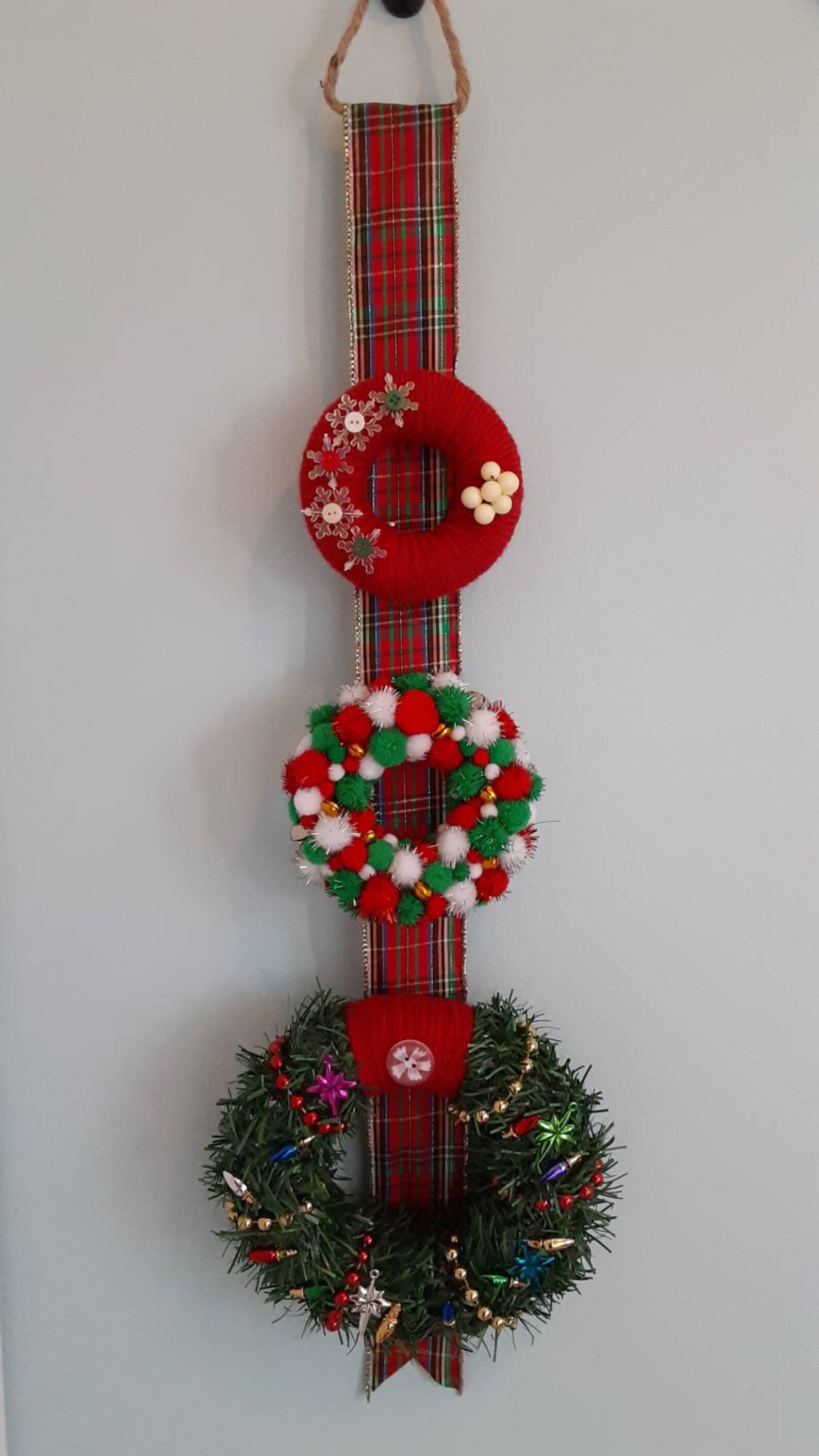 Beautiful 3 Tier Hanging Christmas Wreaths Decor, Christmas Decor by ...