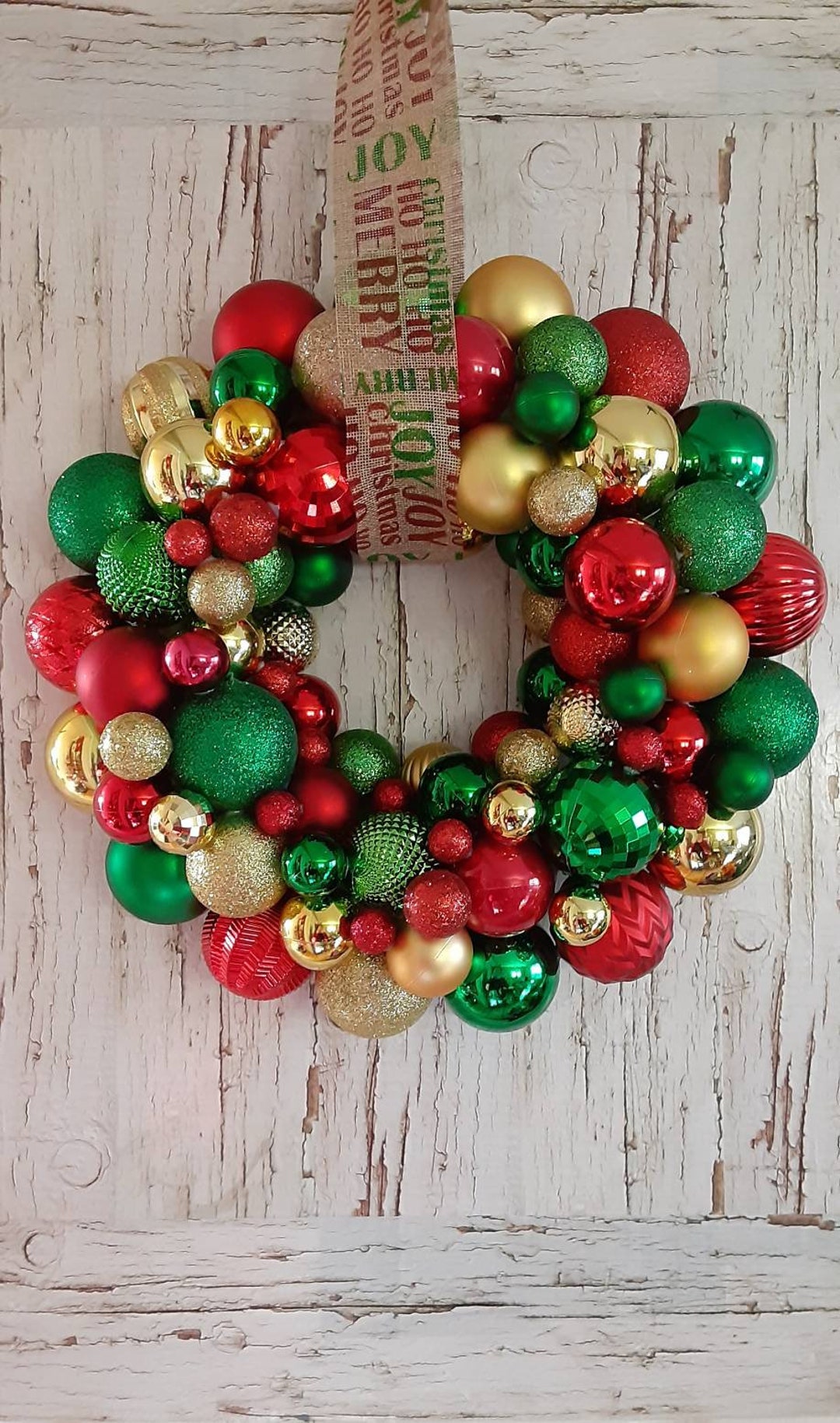 15 Christmas Ball Wreath by Shopreneescreations - Etsy